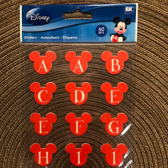 Disney | Design | Disney Mickey Mouse Alphabets Mickey Head Red ...